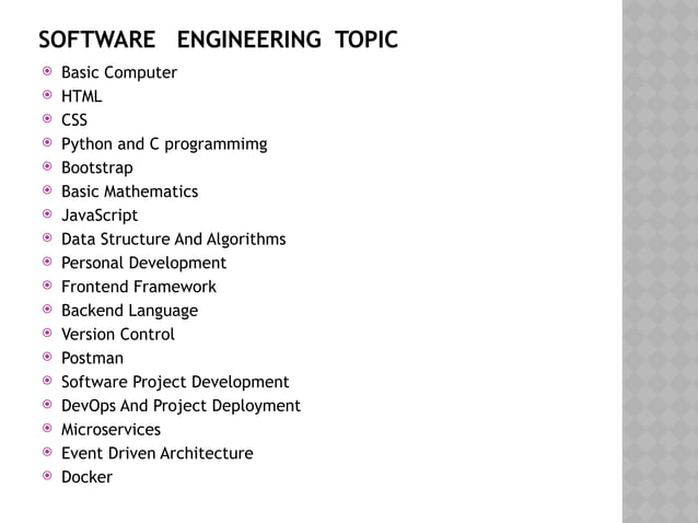 Software engineering | Full stack devlopment | PPT