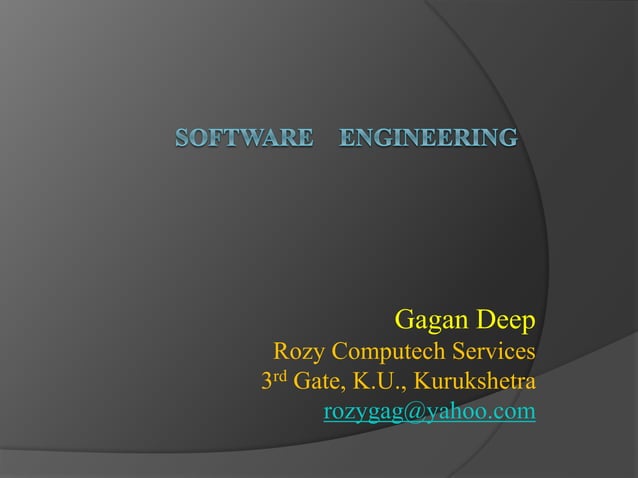 Software Engineering | PPSX | Computer Software and Applications | Computing