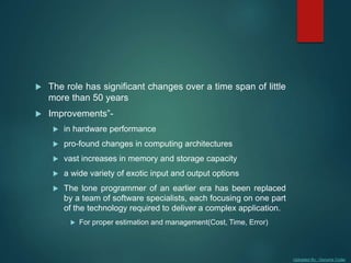 software engineering BASICS ARCHITECTURE | PPTX