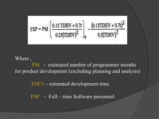 Staffing level estimation | PPTX | Computer Software and Applications | Computing