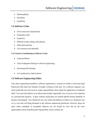 Software Engineering Unit-1 | PDF