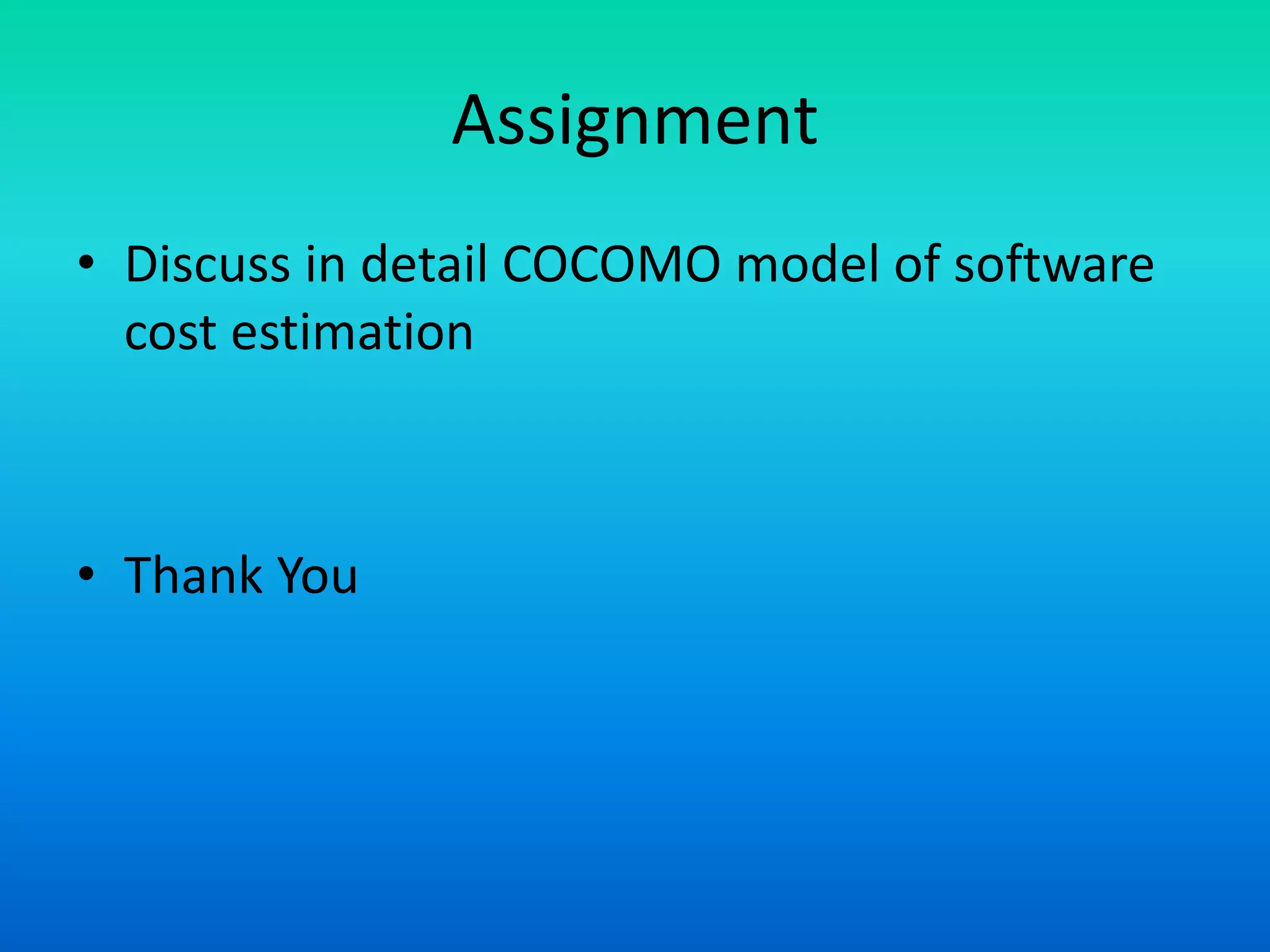 Software Engineering 10 Software Cost Estimation Cocomo Ppt Free