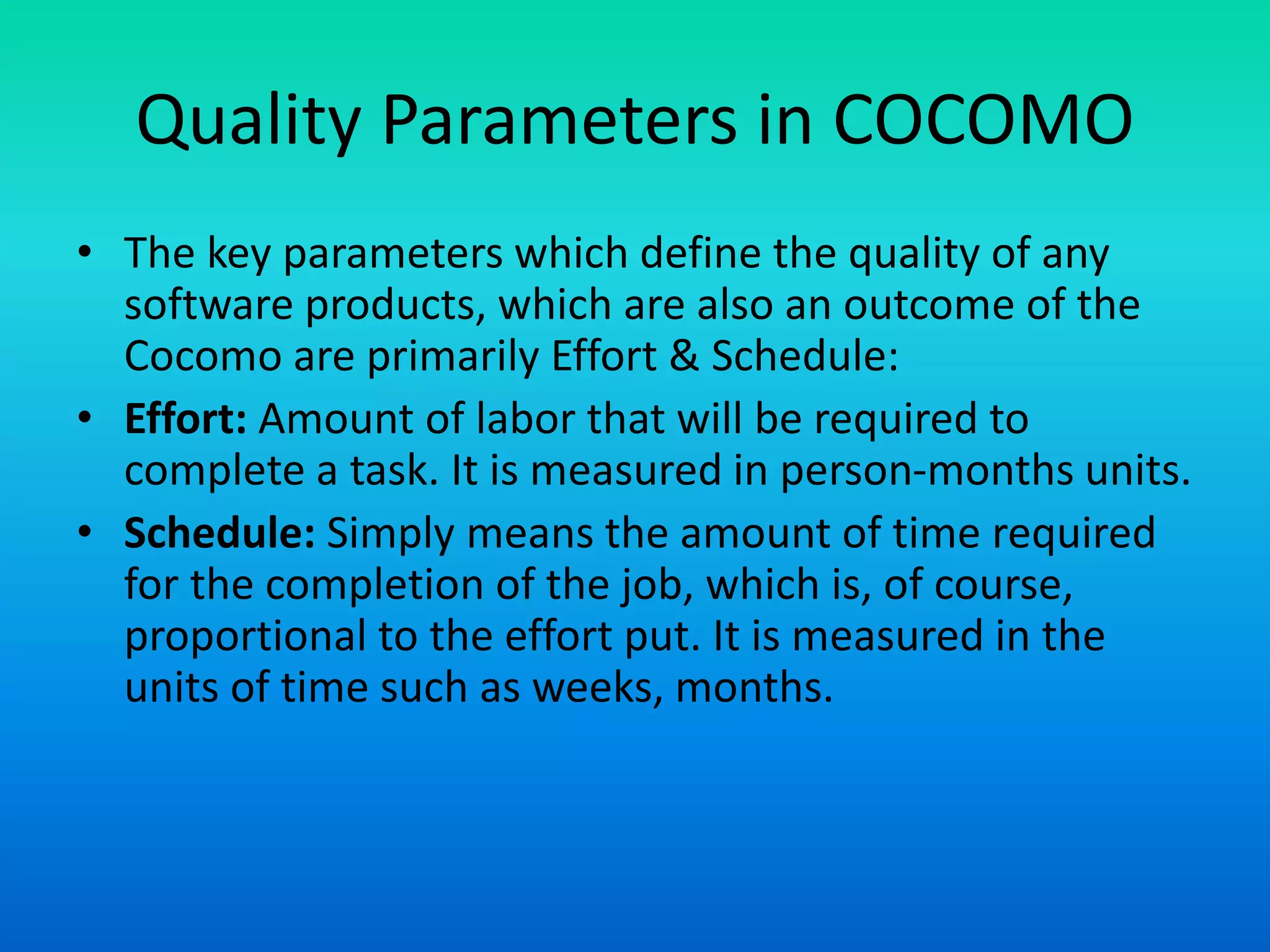 Software Engineering 10 Software Cost Estimation Cocomo Pptx