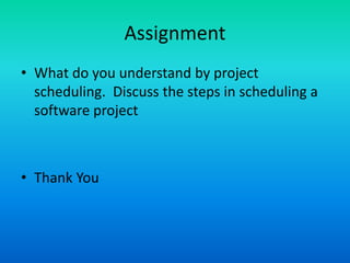 Software engineering 11 project scheduling | PPT