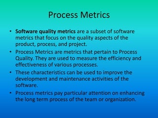 Software Metrics Process
