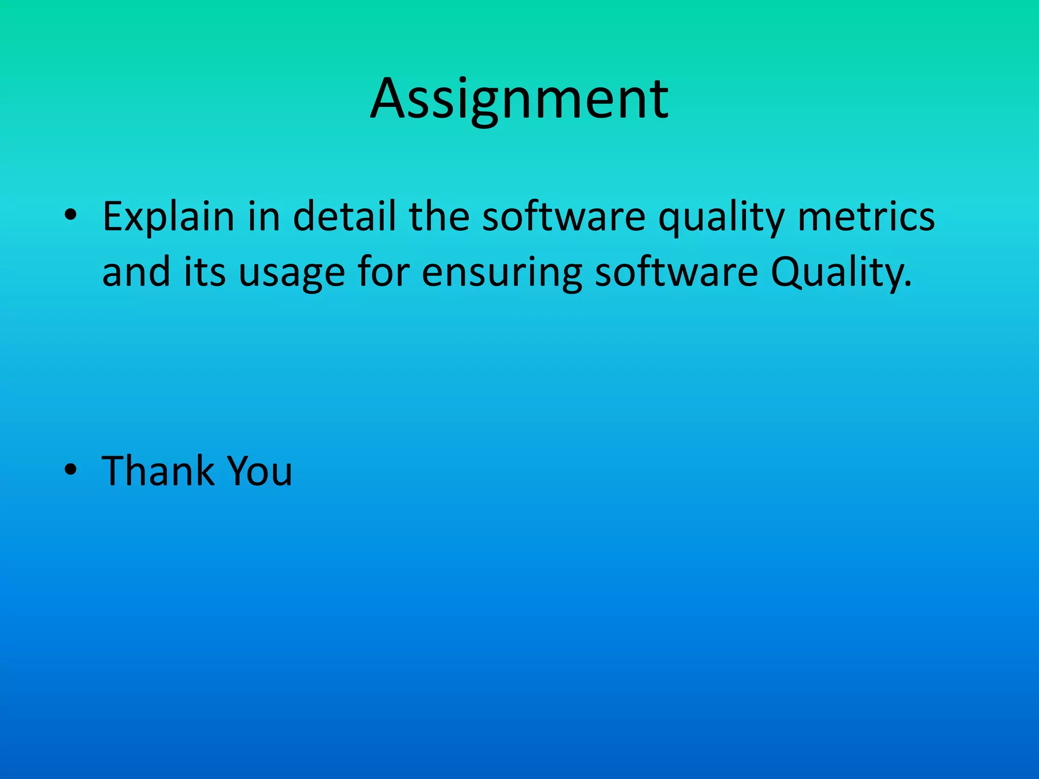 Software engineering 14 software quality metrics | PPT
