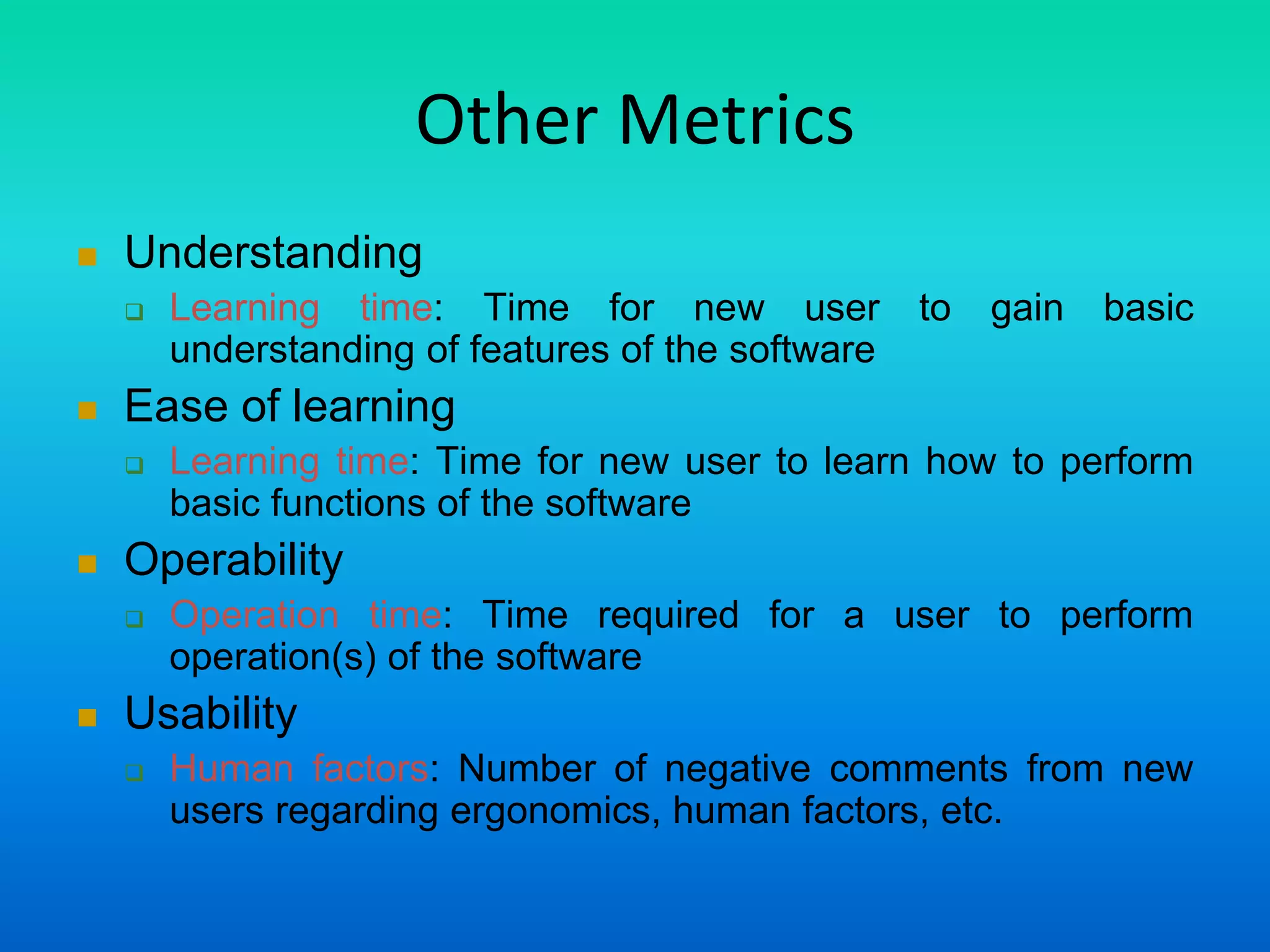 Software engineering 14 software quality metrics | PPT