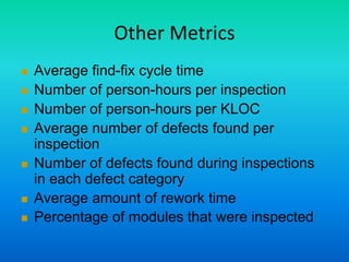 Software engineering 14 software quality metrics | PPT