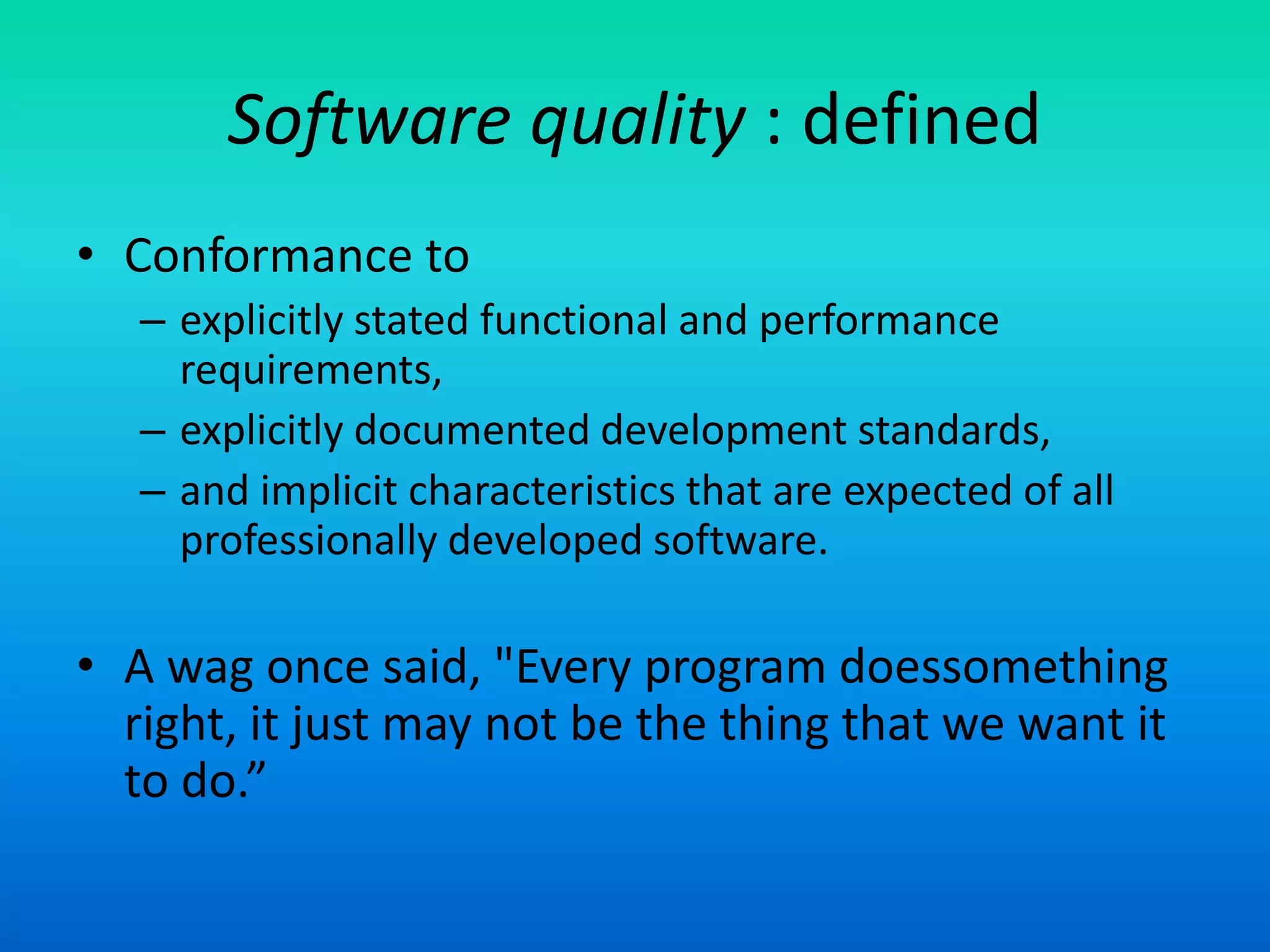 Software engineering 15 software quality assurance practices | PPT