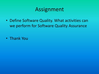 Software engineering 15 software quality assurance practices | PPT