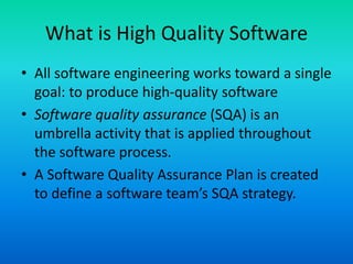 Software engineering 15 software quality assurance practices | PPT