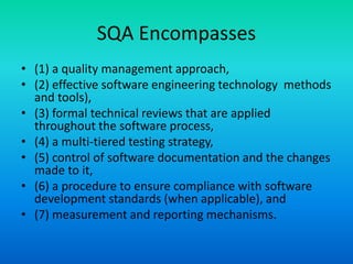 Software engineering 15 software quality assurance practices | PPT
