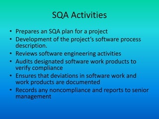 Software engineering 15 software quality assurance practices | PPT