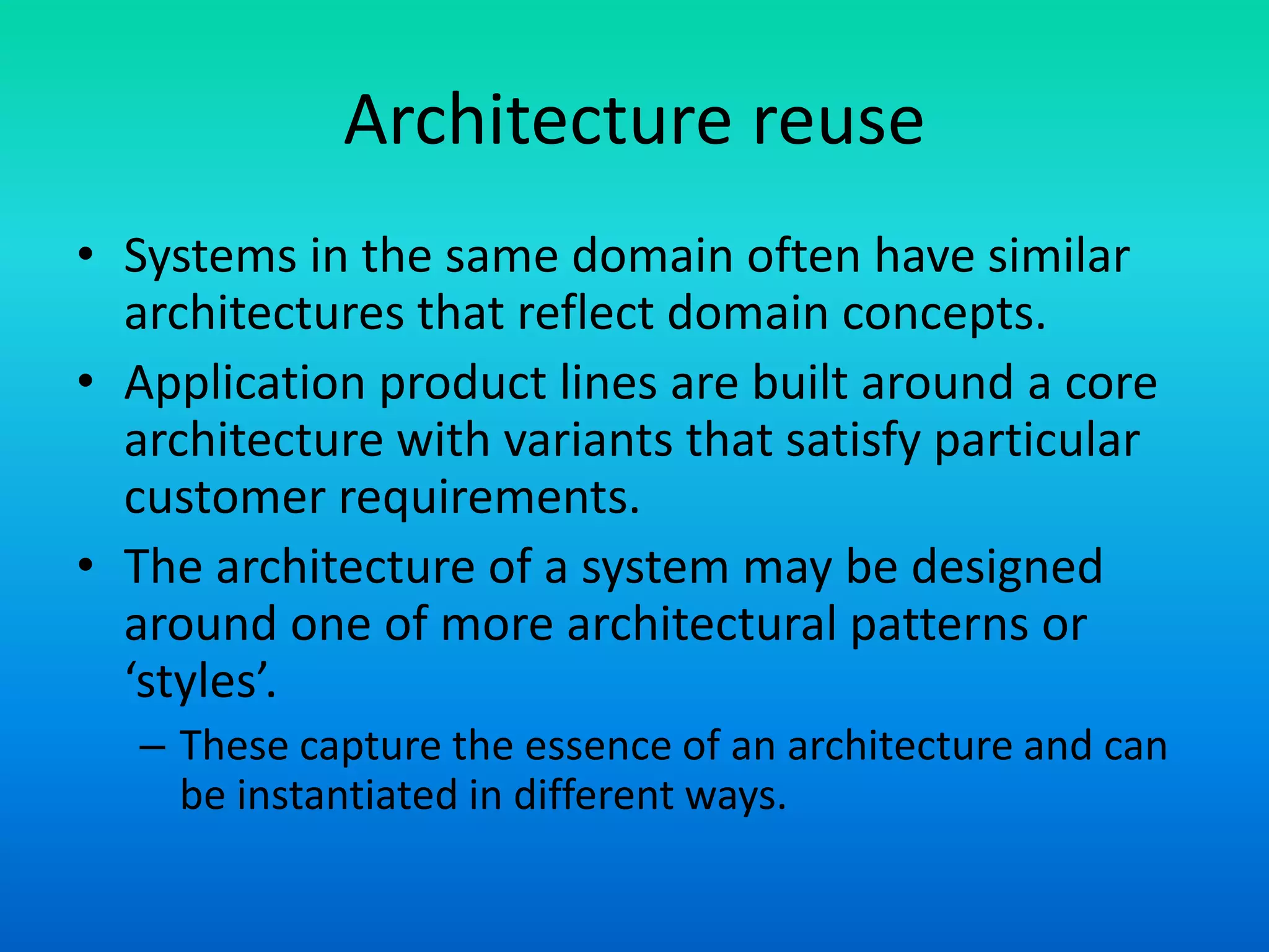 Software engineering 17 architectural design | PPT