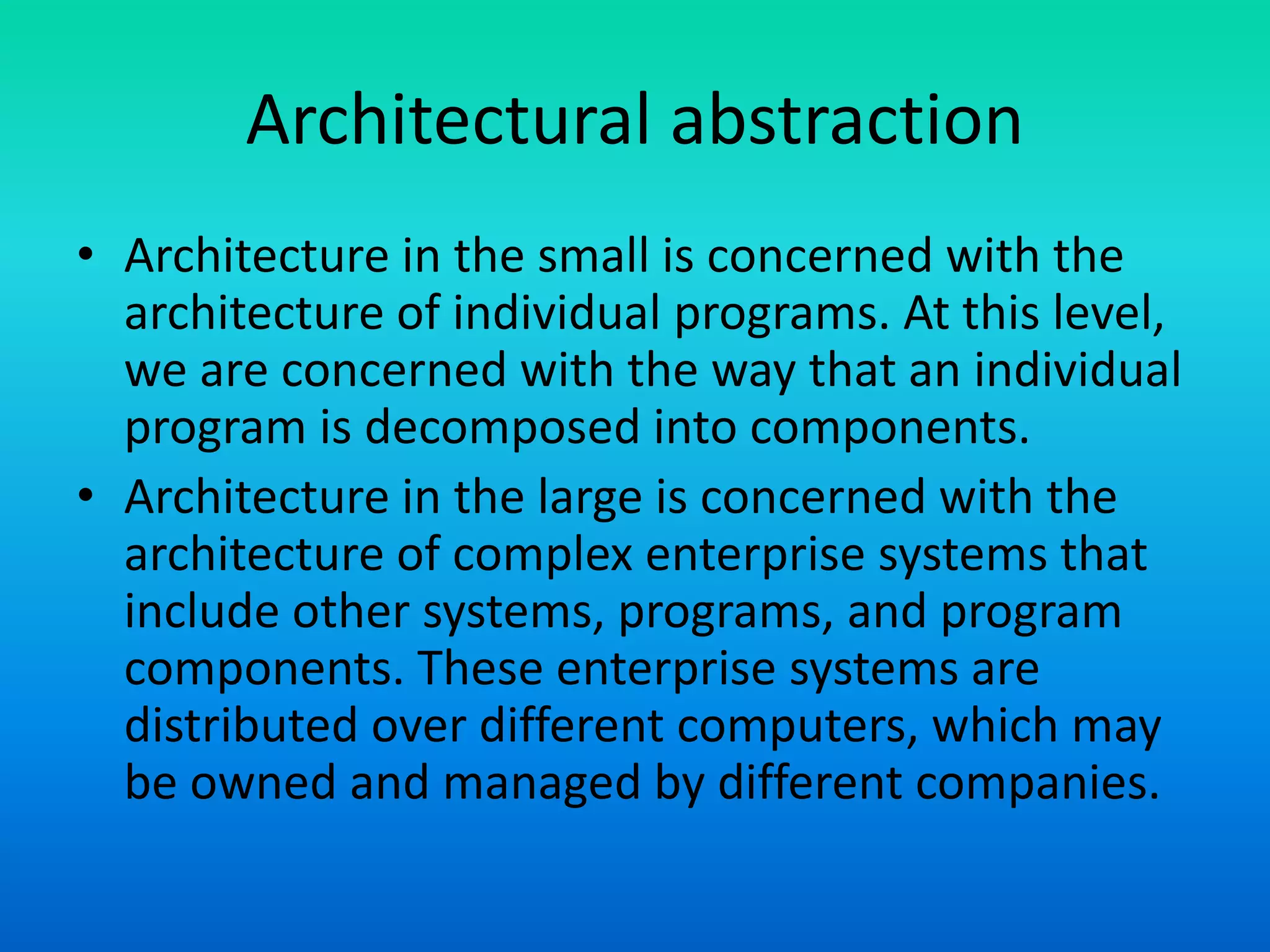Software engineering 17 architectural design | PPT