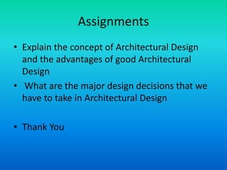 Software engineering 17 architectural design | PPT