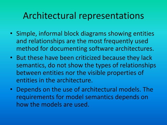 Software engineering 17 architectural design | PPT