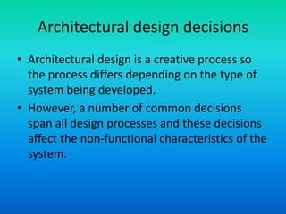 Software engineering 17 architectural design | PPT