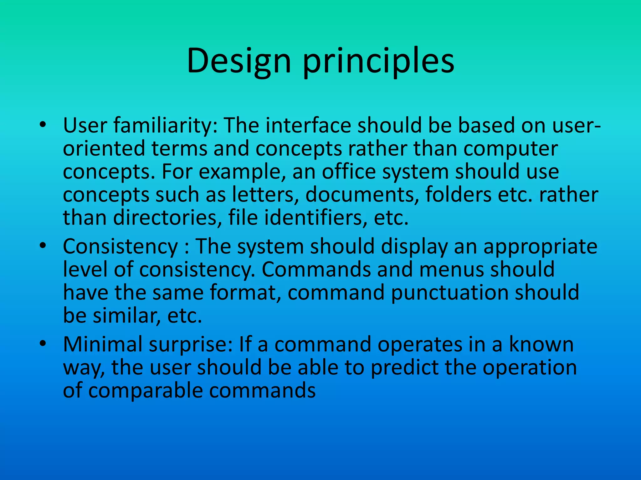 Software engineering 18 user interface design | PPT