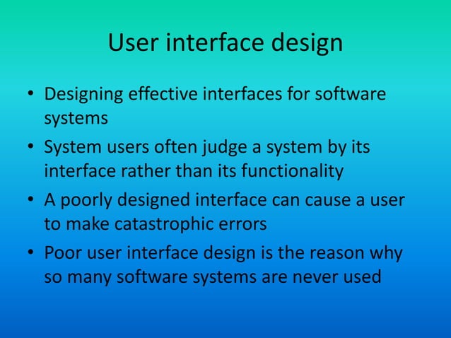 Software engineering 18 user interface design | PPT