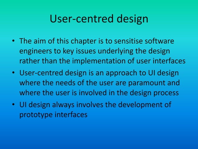 Software engineering 18 user interface design | PPT