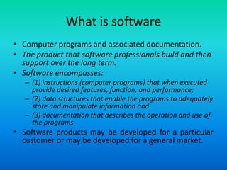 Software engineering 1 software concepts | PPT