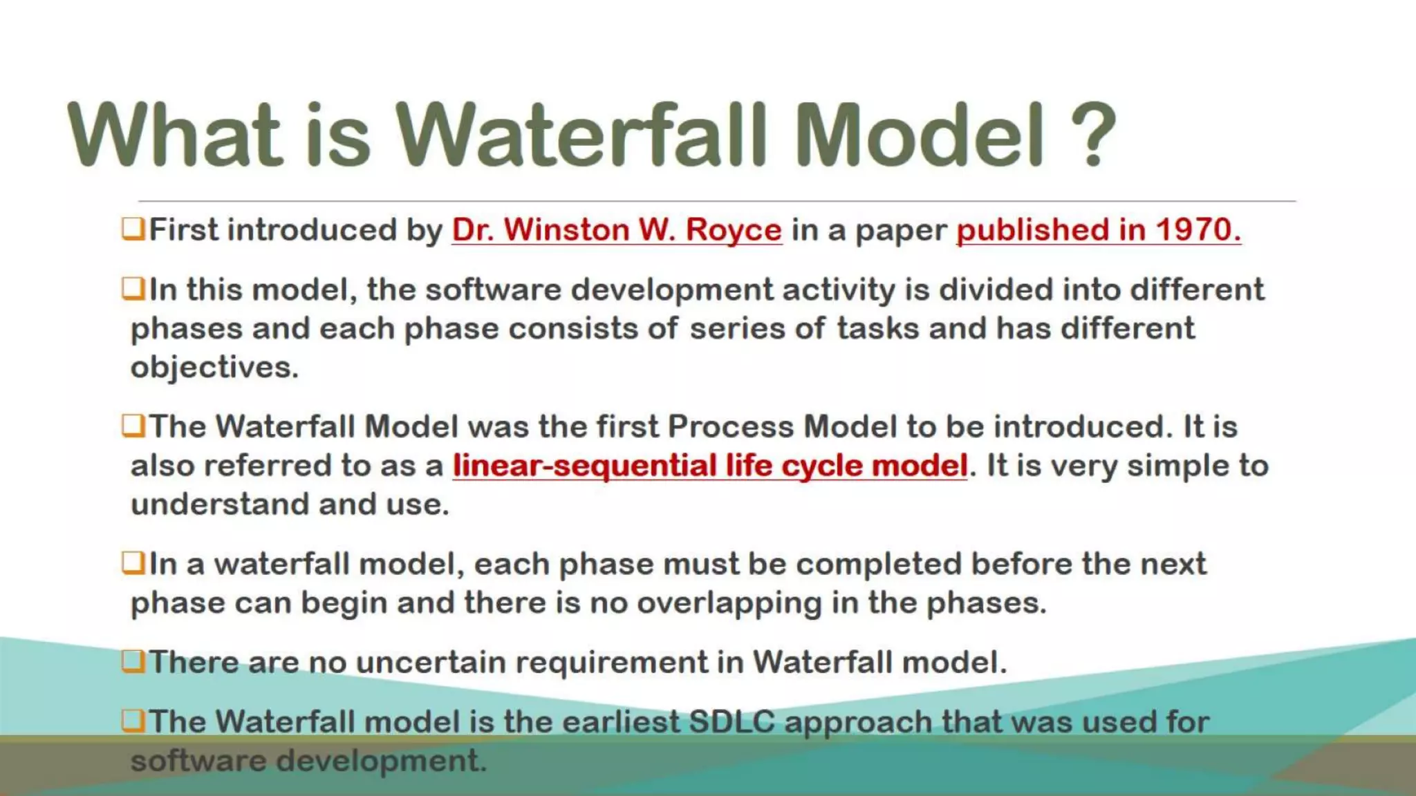 software development life cycle and SDLC Models - waterfall,prototype ...