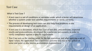 Software engineering Testing technique,test case,test suit design | PPT