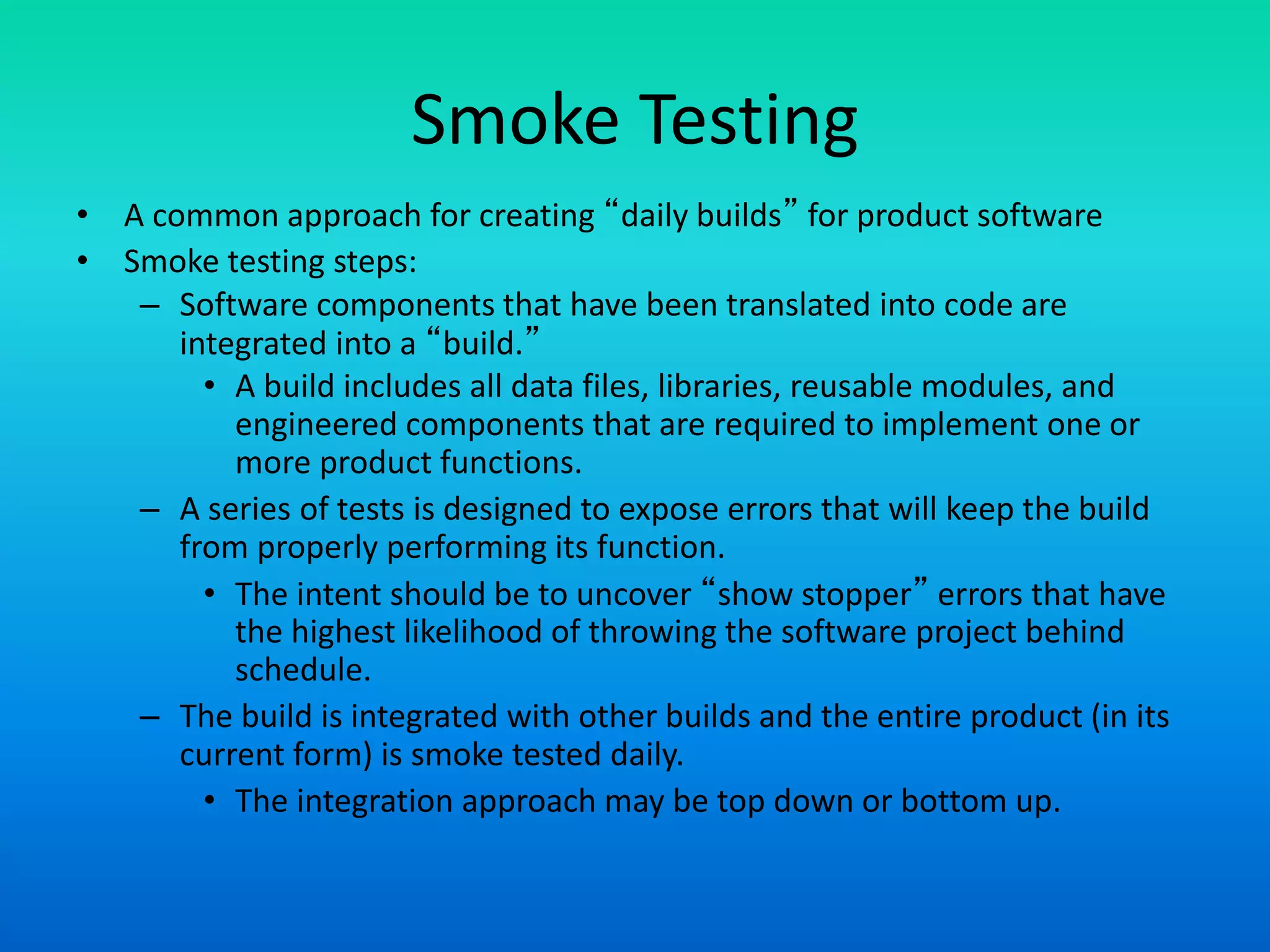 Software engineering 21 integration testing | PPTX