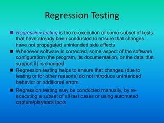Software engineering 21 integration testing | PPTX