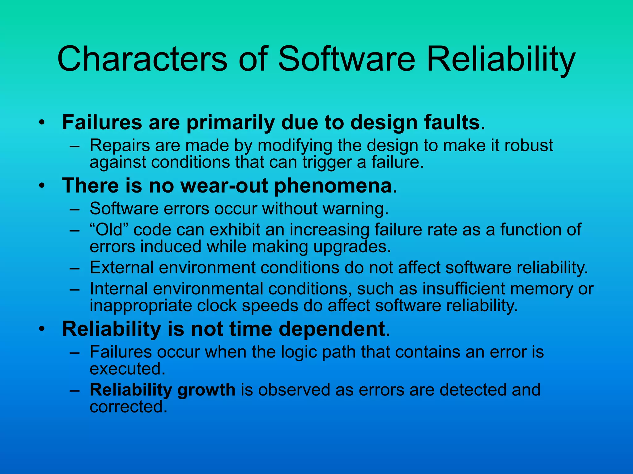 Software Engineering 23 Software Reliability Pptx Operating Systems Computer Software And