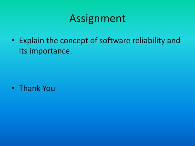 Software Engineering 23 Software Reliability Pptx Operating Systems Computer Software And