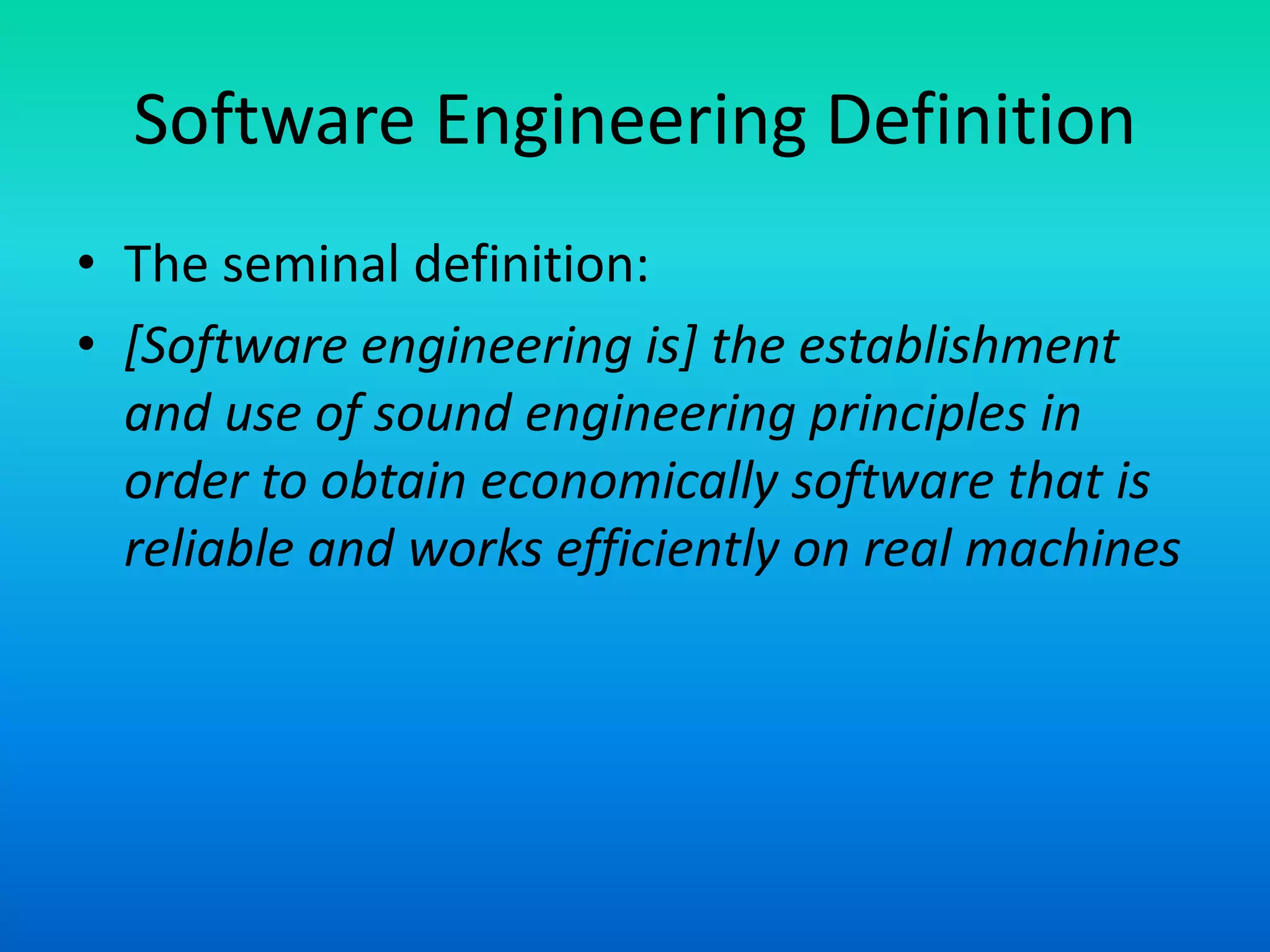 Software engineering 2 software applications | PPTX