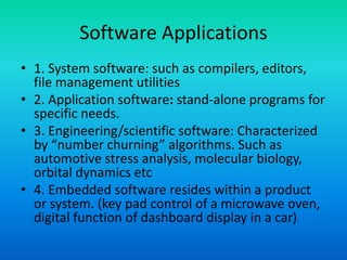 Software engineering 2 software applications | PPTX
