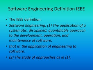 Software engineering 2 software applications | PPTX