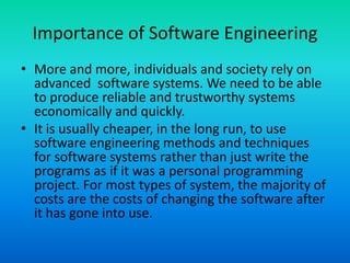 Software engineering 2 software applications | PPTX