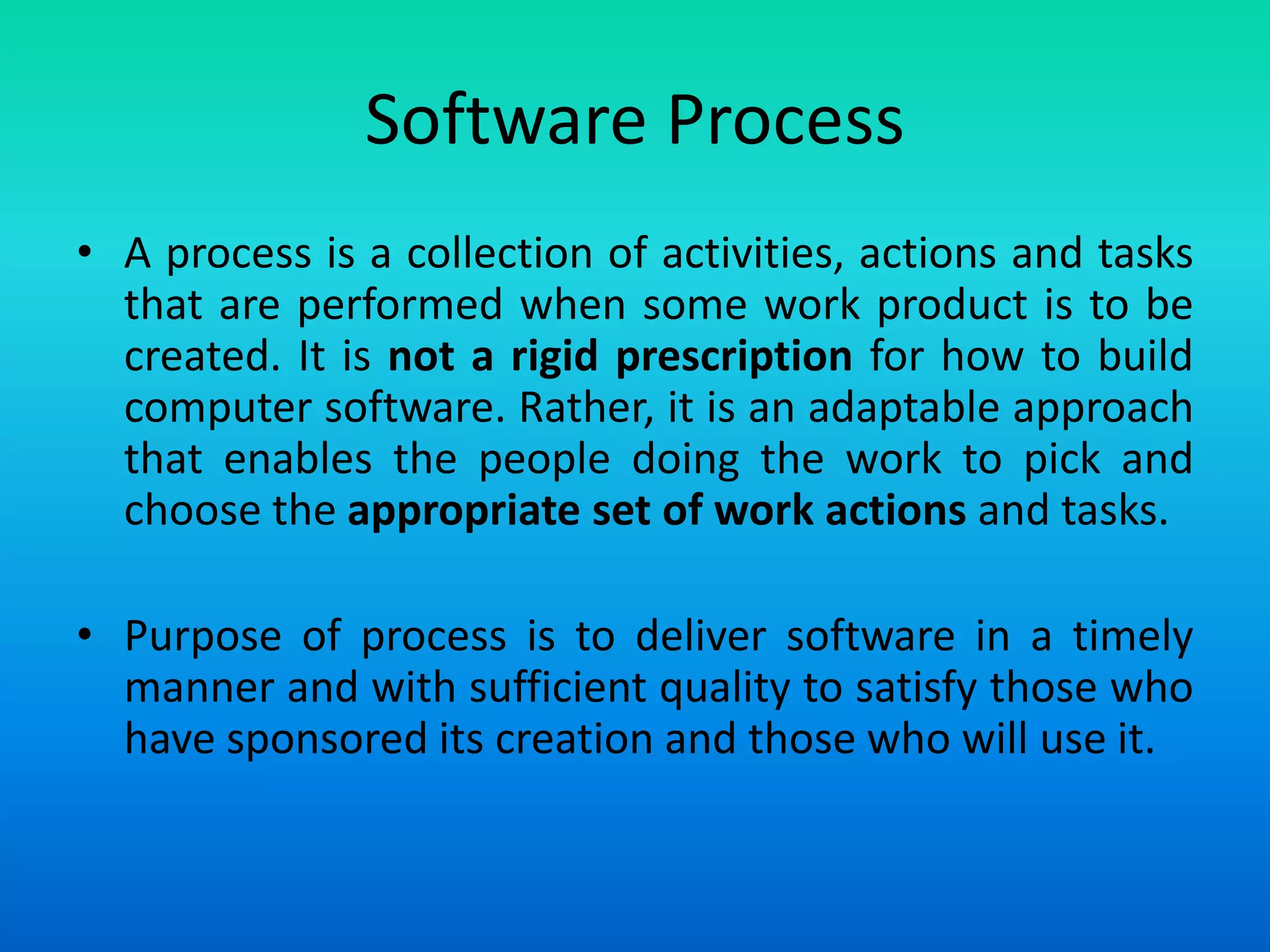 Software engineering 3 software process | PPTX | Computer Software and Applications | Computing
