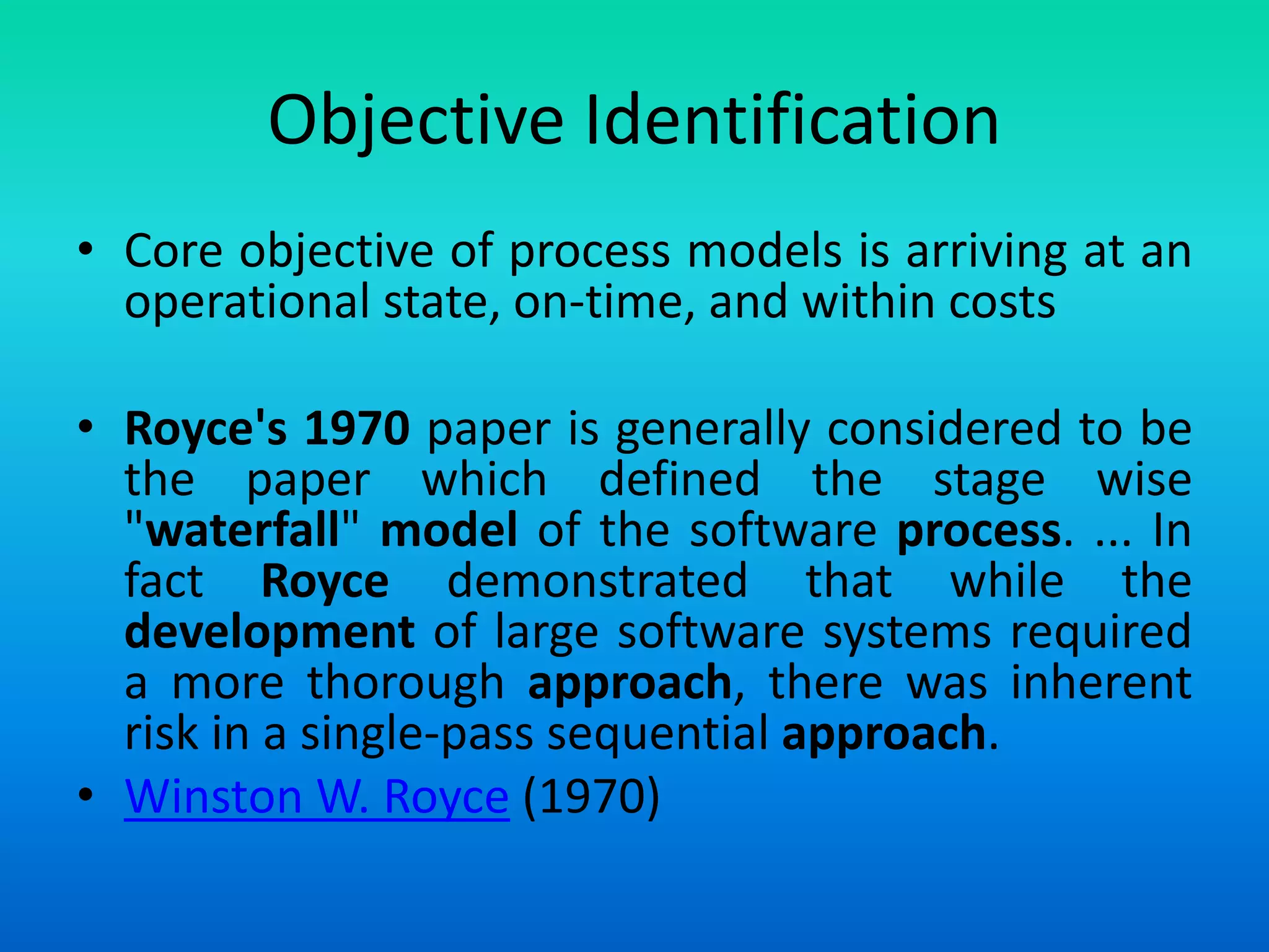 Software engineering 5 document outputs at various levels of waterfall ...