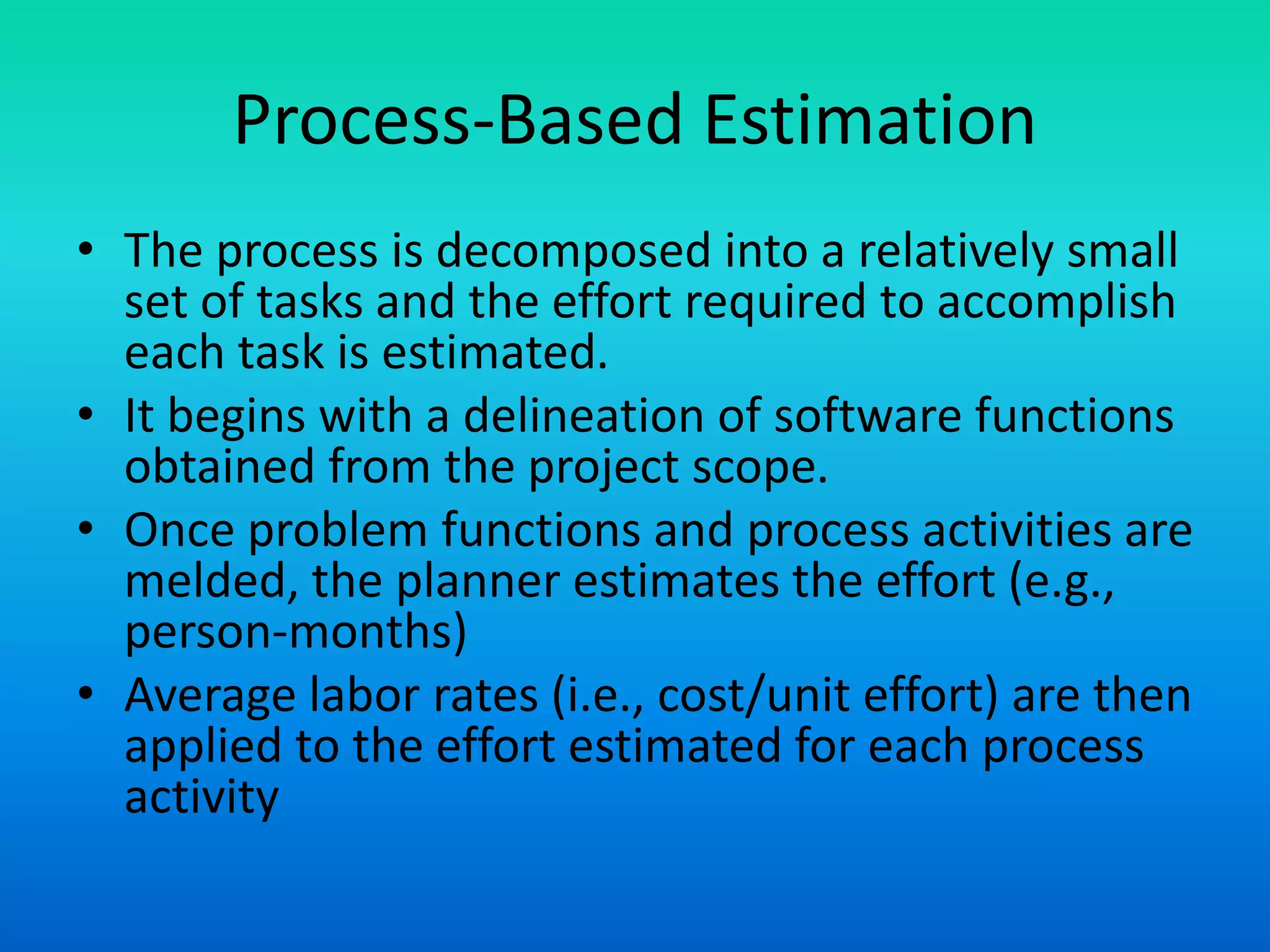 Software engineering 9 software cost estimation | PPTX