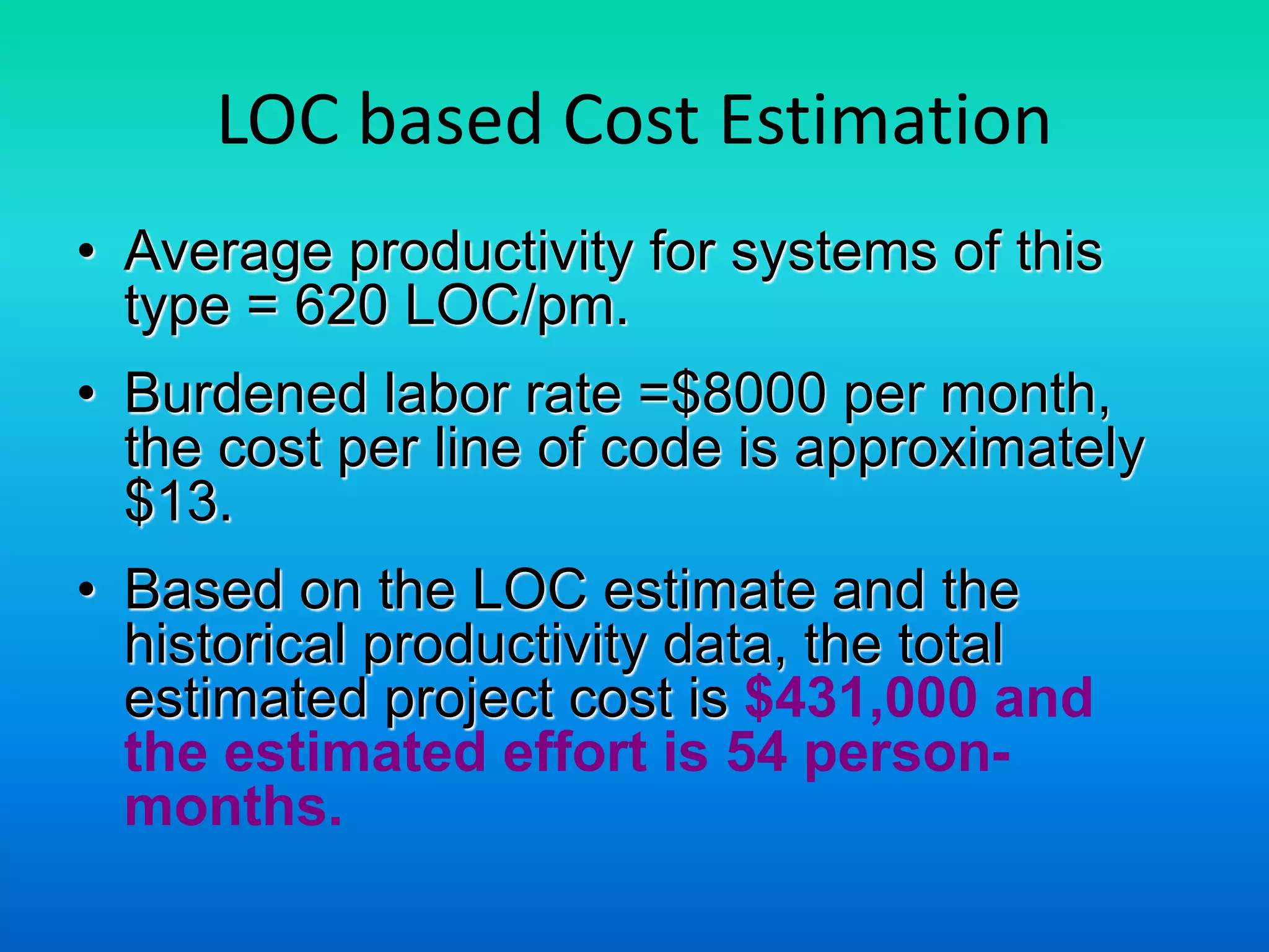 Software engineering 9 software cost estimation | PPTX
