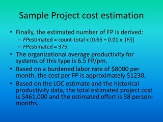 Software engineering 9 software cost estimation | PPTX
