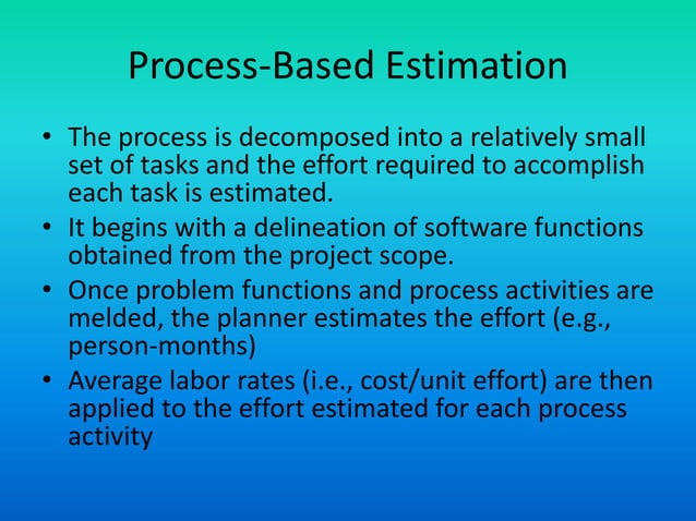 Software engineering 9 software cost estimation | PPTX