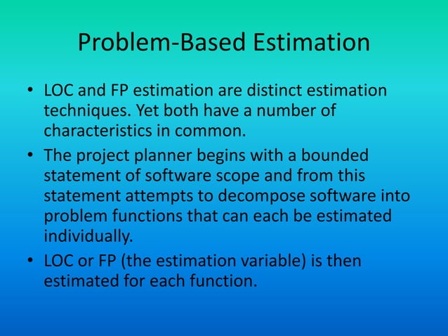 Software engineering 9 software cost estimation | PPTX