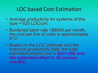 Software engineering 9 software cost estimation | PPTX