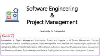 Software Engineering and Project Management - Introduction to Project ...