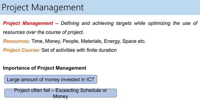 Software Engineering And Project Management Introduction To Project Management Pptx