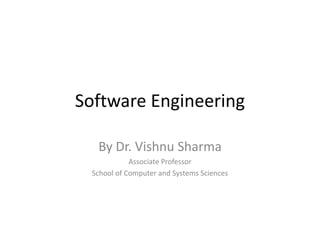Software engineering by Dr. vishnu sharma | PDF