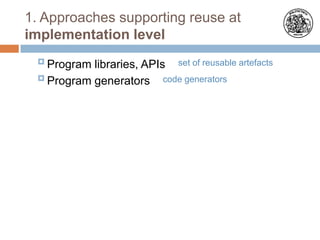 Software engineering: design for reuse | PPTX