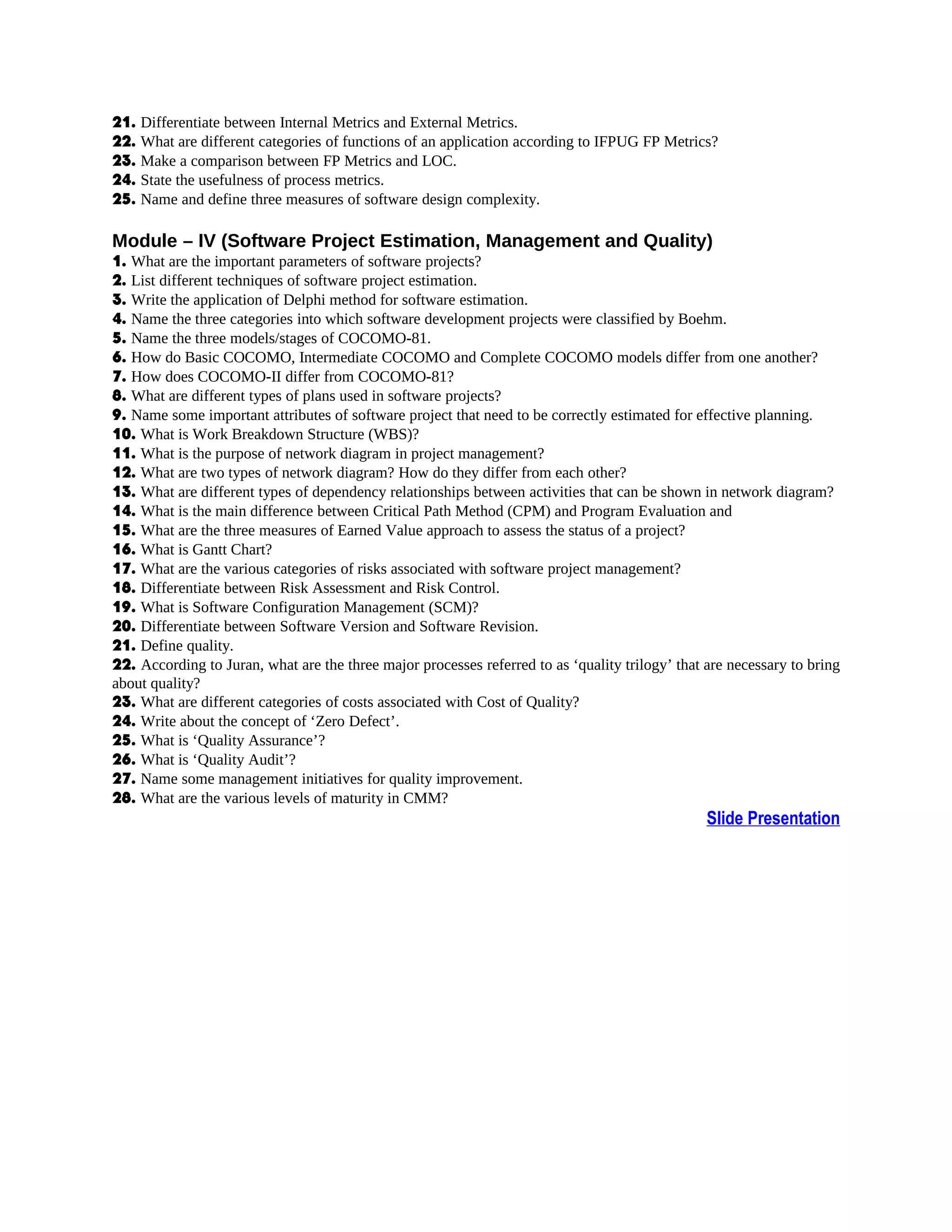 Software engineering FAQ | DOC