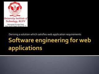 Software Engineering for Web Applications | PPTX